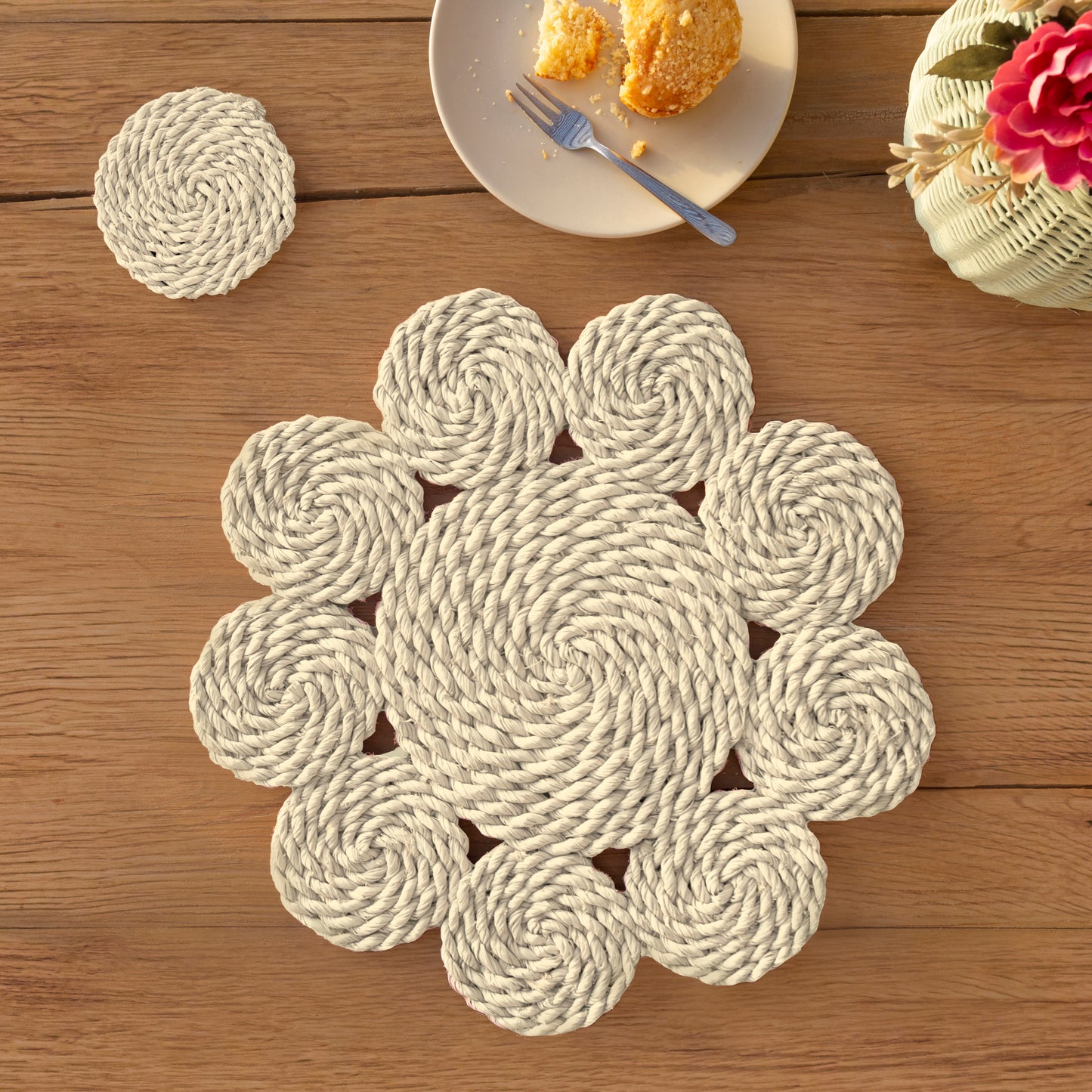 halfa flower shape placemat – Country Charm